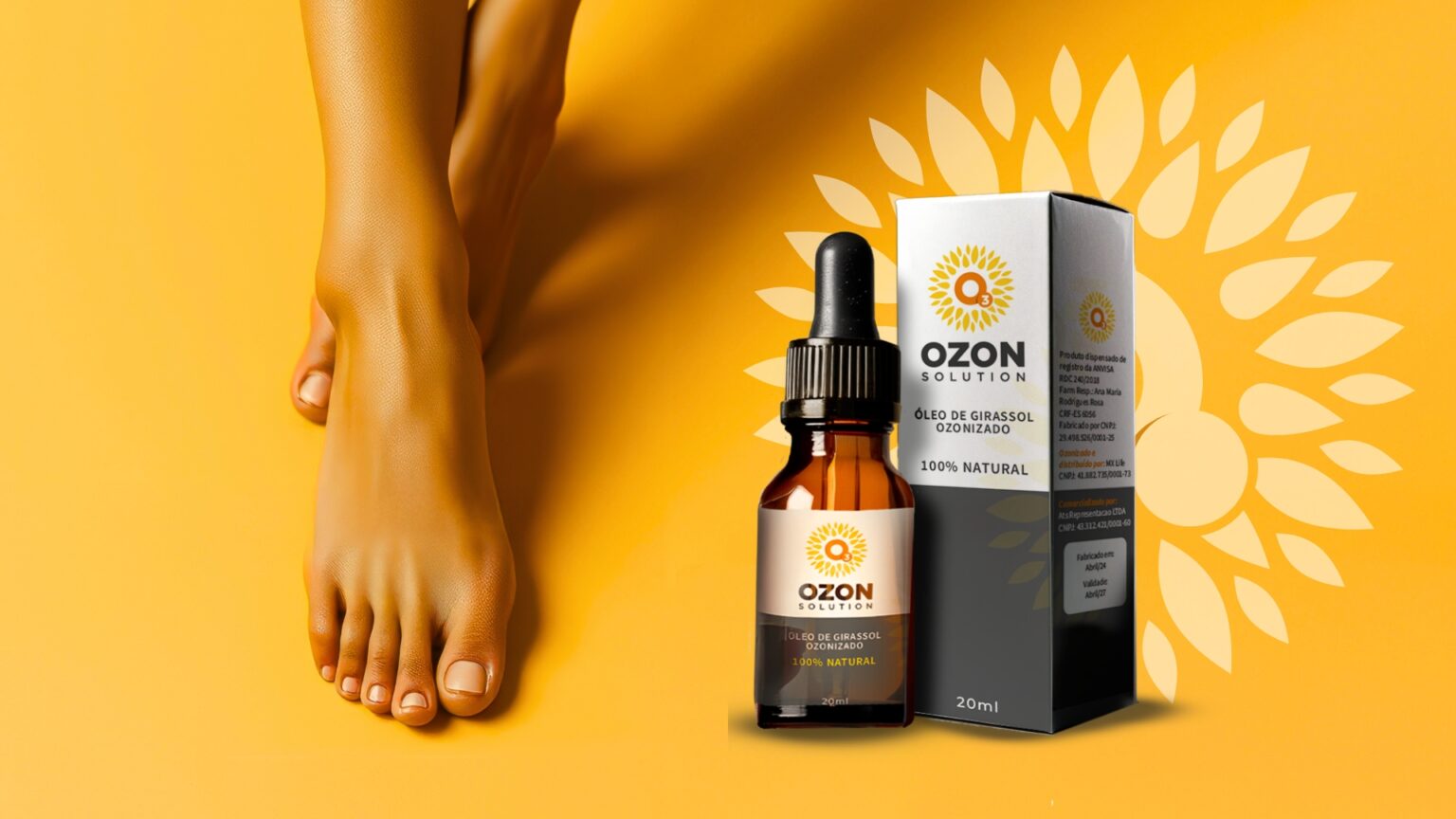 Óleo de girassol ozonizado - Ozon Solution